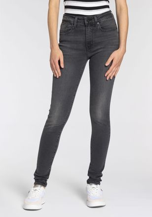 Levi's Skinny-fit-Jeans LEVIS 721 HIGH RISE SKINNY, Damen, Gr. 25, L&auml;nge 28, schwarz (schwarz wash), Denim/Jeans, Obermaterial: 85% Baumwolle, 7% Lyocell, 6%