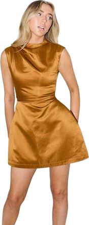 Odd Muse The Ultimate Minikleid f&uuml;r Damen, Satin (Bronze)