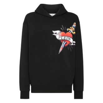Philipp Plein Hooded Sweatshirt Love - - Sweatshirts & Hoodies - Herren - Schwarzk - 2XL
