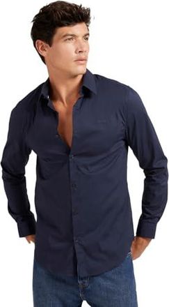 Guess CAMICIE Uomo GUESS M1YH20 W7ZK1 G7V2 SMART BLUE