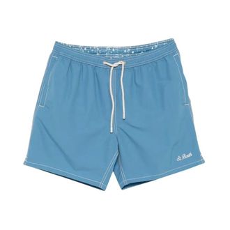 MC2 Saint Barth Homme, Maillots de bain, Bleu, Taille: S Patmos Mid-Length Swim Shorts