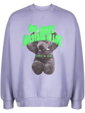 Izzue Sweatshirt mit Teddy-Print - Violett