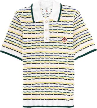 Casablanca Homme, Tops, Multicolore, Taille: L Tuck Stitch Polo