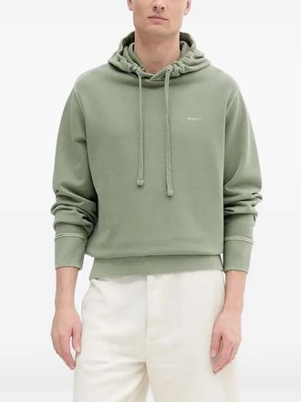 GANT hoodie à logo brodé - Vert