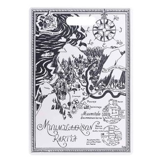 Muurla Moomin Schneide- und Servierbrett Birkenfurnier Die Karte 30 x 44 cm