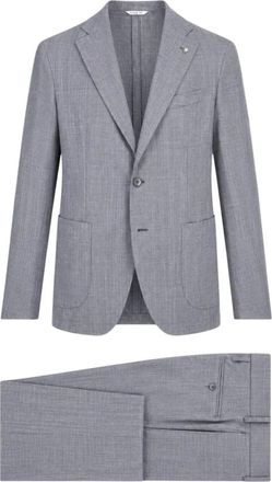 Manuel Ritz Homme, Costumes, Bleu, Taille: S Single Breasted Suits