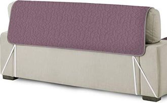 Petti Artigiani Italiani Ecksofa, Sofabezug mit Halbinsel, Sofabezug für 2-Sitzer mit Insel rechts, Sofabezug mit Chaiselongue, graue Blumen, 100% Made in Italy