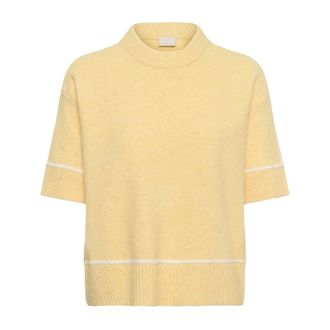 Kaffe Maille col rond - Femme - Pulls - Jaune - Taille: 36 FR