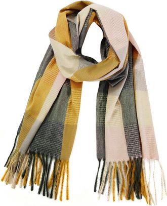 Glamexx24 Schal Damen Winter: Schal Kariert Fashion Damen Winter Schal Kaschmir, Strickset Schal &uuml;bergro&szlig;er Quadratisch Deckenschal Deckenschal Halstuch Streife