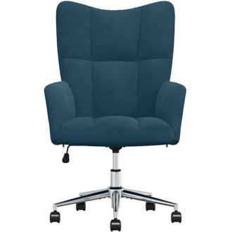 vidaXL Relaxsessel Blau Samt - Vidaxl