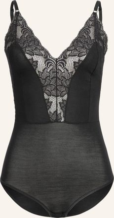 erlich textil Erlich Textil Hannah Spitzenbody B&uuml;gellos Aus Modal - Verstellbare Tr&auml;ger schwarz