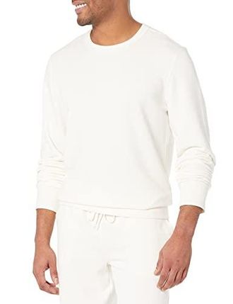 Amazon Essentials Sweat-Shirt léger à col Ras-du-Cou, Manches Longues, en Molleton éponge (Grandes Tailles Disponibles) Homme, Coquille Doeuf, XXL