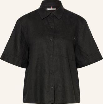 Tommy Hilfiger Hemdbluse Aus Leinen schwarz