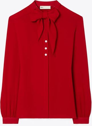 Tory Burch Damen Schluppenbluse aus Georgette