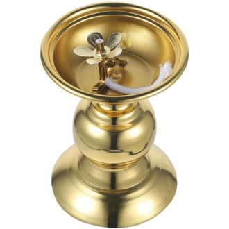 NUOBESTY Vintage &Ouml;l Lampe aus Legierung Dekorative Kerosinlampe mit Verstellbarer Flamme Elegante Butterlampe f&uuml;r Innenr&auml;ume und Notf&auml;lle Stilvolle Tempellampe