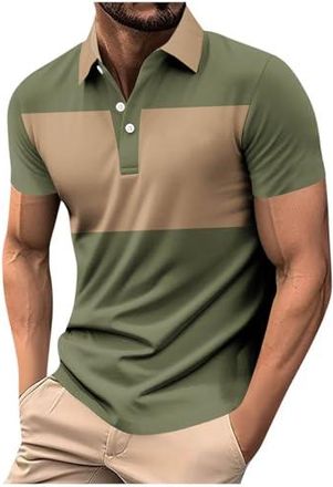 Generic Chemise de golf extensible d&eacute;contract&eacute;e &agrave; manches courtes et col rabattable, l&eacute;g&egrave;re, polyvalente, &eacute;l&eacute;gante, confortable, respirante, pour le travail, 