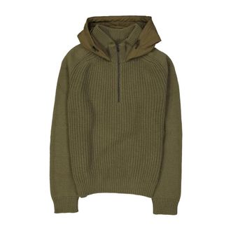 Herno Lang&auml;rmliger Kapuzen-Strickpullover - - Sweatshirts & Hoodies - Herren - Gr&uuml;n - L