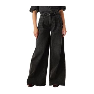 Janice Weite Dunkelgraue Jeans - - Jeans - Damen - Schwarzk - W26