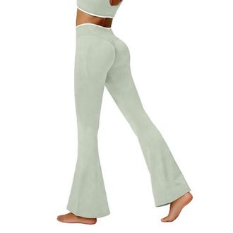 Generic Legging de yoga avec design contrast&eacute;, jambes &eacute;vas&eacute;es et taille pour femme, extensible, confortable et sportif. Pantalon de fitness pour femme 7/8, Ve