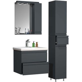 ebuy24 SiloraL Badm&ouml;belset anthrazit