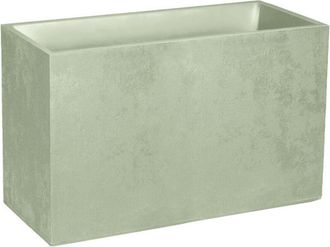Eda Jardini&egrave;re Muret Basalt D&eacute;cor b&eacute;ton 116 L - Vert amande - Eda