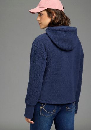 Kangaroos Fleecejacke Teddy Fleece Jacke mit Kapuze f&uuml;r den &Uuml;bergang