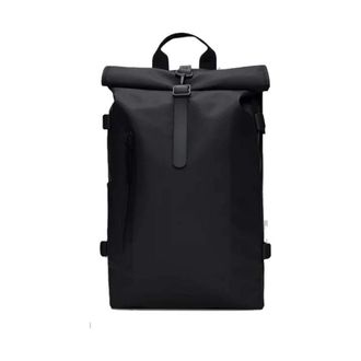 Rains Rolltop Rucksack Large W3 - - Bags - Herren - Schwarzk - ONE SIZE