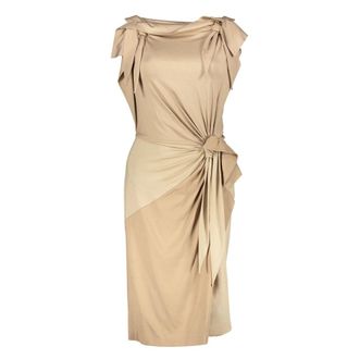 Burberry Seiden-Midikleid - - Dresses - Damen - Beige - 3XS