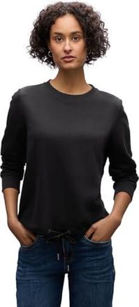 Street One 3015691 Sweat-Shirt à col Rond, Noir, 48 Femme