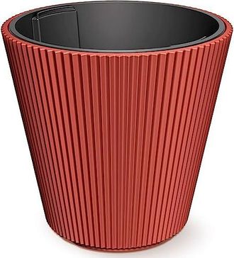 Prosperplast Terrakottafarbener Pflanzk&uuml;bel, mit Beh&auml;lter, Kollektion MILLY, 46,7 x 46,7 x 44,2 cm, Fassungsverm&ouml;gen 50 L