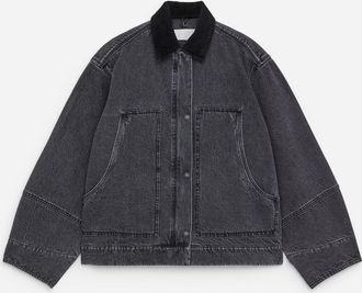 Arket Jacke Aus Baumwollcanvas -Grau