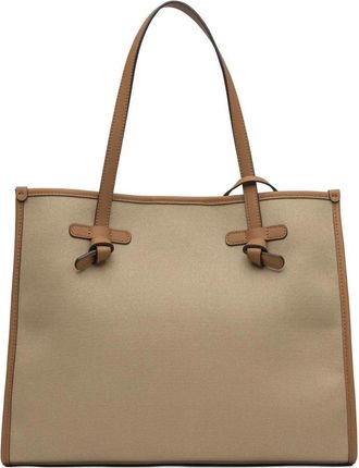 Gianni Chiarini Hobo Bags - Structured Shoulder Bag With Leather Accents - Gr. unisize - in Beige - f&uuml;r Damen