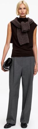 Arket Bundfaltenhose Aus Wollmischung -Grau