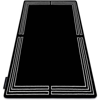 RugsX Teppich hampton Chick Rahmen schwarz black 160x220 cm