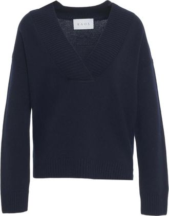 Kaos Kaos, Damen, Strickwaren, Blau, LGr&ouml;&szlig;e