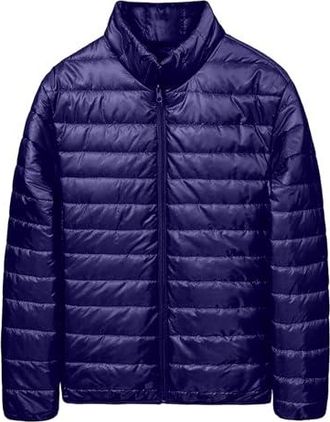 Generico Doudoune Femme 100 Grammes Rempli L&eacute;ger Chaud Veste Hiver Anti-Vent Matelass&eacute;e Doudounes Sans Capuche Manches Longues Grande Taille &Eacute;l&eacute;gant Manteau D&eacute;