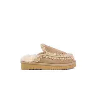 Mou Braune Schaffell Hausschuh Handgefertigt EVA Sohle - - Shoes - Damen - Braun - 37 EU