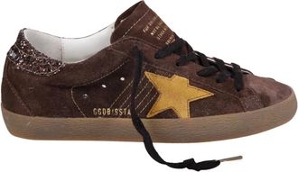Golden Goose Femme, Chaussures, Brun, Taille: 38 EU Super-Star Suede Glitter Heel