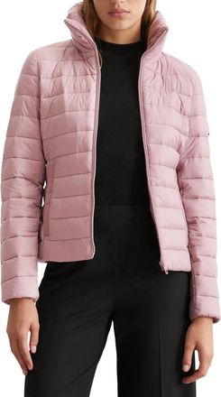 Marc O'Polo Damen Steppjacke mit Stehkragen wasserabweisend, Rosa (Dark Mauve), 44