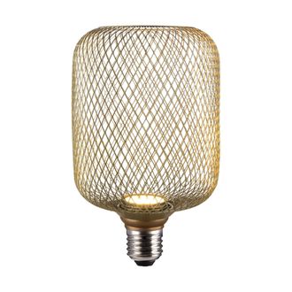 Suprema Dekorative LED-Gl&uuml;hbirne mit Spot-Diffusor und Metallk&auml;fig, E27, Lichtstrom 110 lm, 220-240 V, warmes Licht 1800 K, 3,5 W, 100 x 162 mm, dimmbar (mess