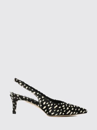 Semicouture Escarpins slingback en poulain &agrave; imprim&eacute; animalier avec talon aiguille
