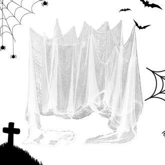 Generic Gruseliges Tuch für Partydekorationen, gruselige und gruselige Stoffgaze | Weihnachtsschmuck aus leichtem und gruseligem Stoff, gruseliges Gaze-Tuch f