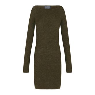 Cortana Zico- Minikleid aus Baby-Alpaka und Merinowolle khaki- - - Dresses - Damen - Gr&uuml;n - XS
