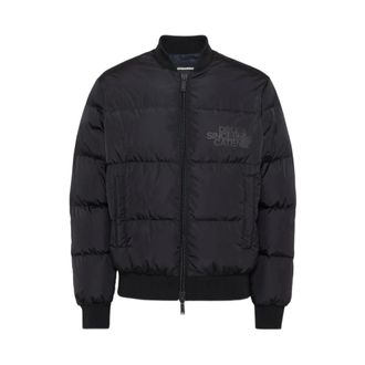 Dsquared2 Schwarze Gepolsterte Rei&szlig;verschluss-Oberbekleidung - - Jackets - Herren - Schwarzk - L