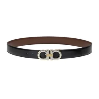 Ferragamo unisex, Accessoires, Brun, Taille: 105 CM Ceinture Gancini r&eacute;versible
