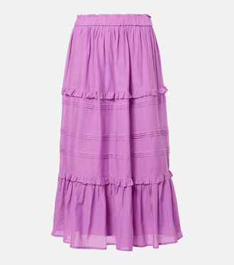 Isabel Marant Jupe longue Diya en coton mélangé