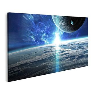 Islandburner Tableau sur Toile Sc&egrave;ne de lunivers plan&egrave;tes &eacute;toiles et Galaxies Espace Cadre Affiche Poster Murale Tableaux