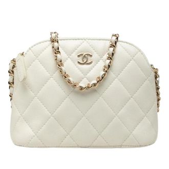 Chanel Pre-owned Quilted Caviar Leather Crossbody Bag - - Pre-owned - Damen - Wei&szlig; - ONE SIZE