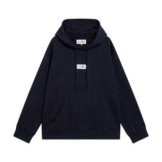 Maison Margiela Ungeb&uuml;rsteter Baumwoll-Hoodie - - Sweatshirts & Hoodies - Herren - Blau - M