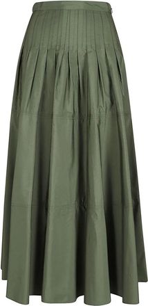 Max Mara Femme, Jupes, Vert, Taille: 40 FR Jupe en popeline de pur coton